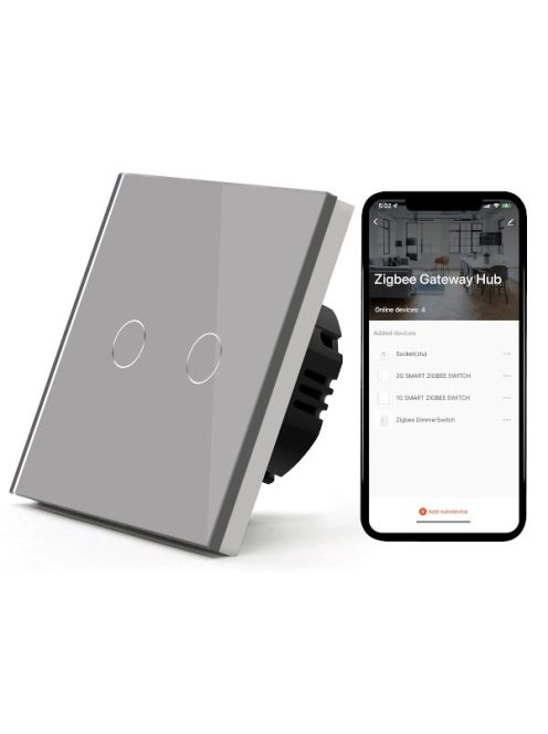 Zigbee Touch Switches 2Gang 1Way Grey NEUTRAL WIRE need - AU