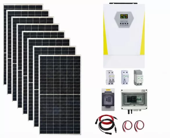 Napelem rendszer 3,4kW, 7200W / 3600W hibrid inverter WiFi-v